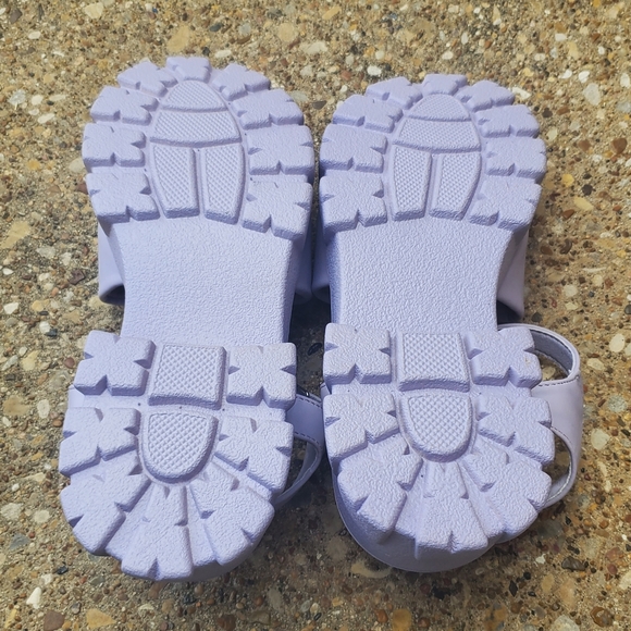 Shoes | Purple Pastel Flange Platform Sandals Womens 8 | Poshmark
